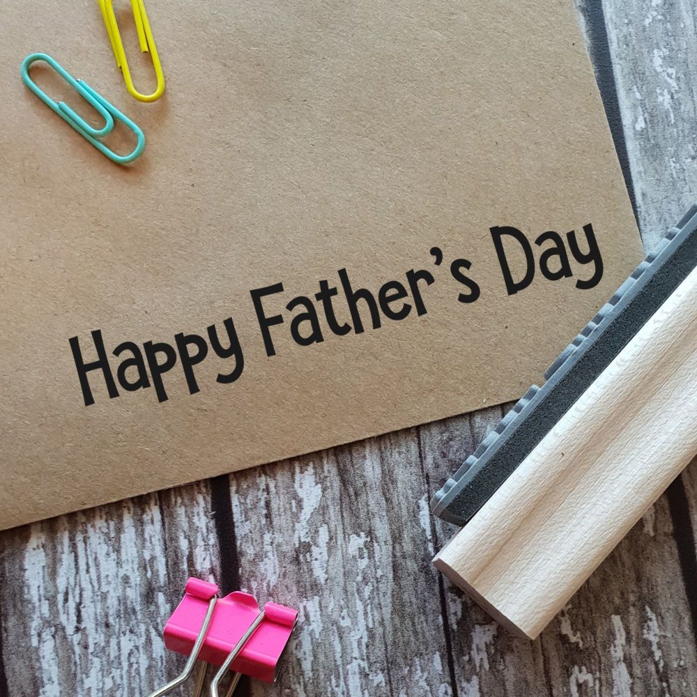 NEW FOR 2021**** Happy Father's Day Funky Rubber Stamp