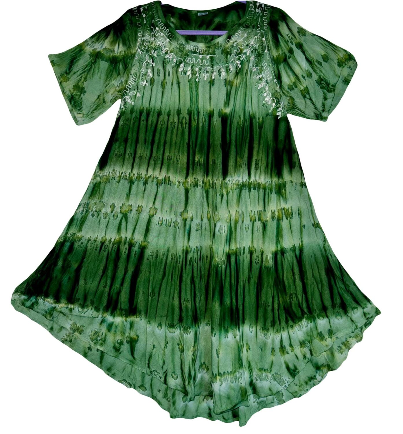 Pretty tie dye embroidered Priya swing dress/top [approx 58 inches bust]