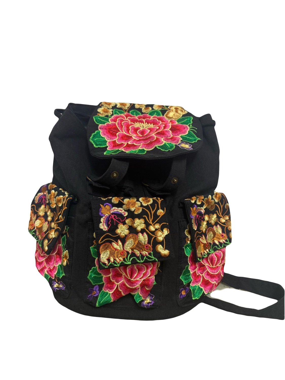 Pretty embroidered rucksack bag