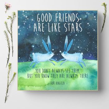 Personalised Wooden Picture Blocks | handmade freestanding wood blocks