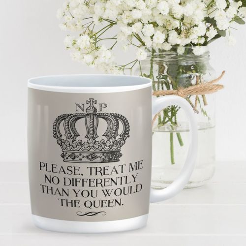 Queen Personalised Mug | beautifully illustrated, made to order