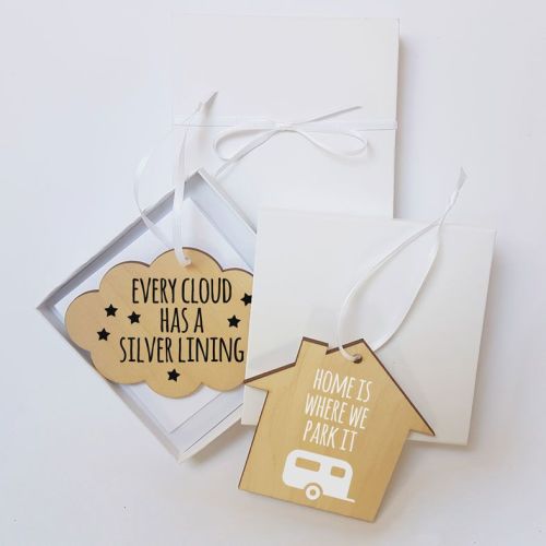 Mini Wooden Message Plaques | Personalised Gift Wrapped Present