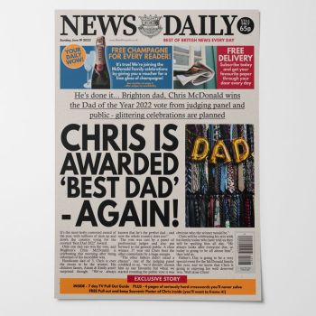 Personalised Father's Day Newspaper for Dad | PhotoFairytales