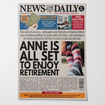 Personalised Retirement Newspaper | PhotoFairytales