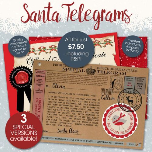 Personalised Santa Telegrams | Nice, Naughty & Baby's 1st Christmas