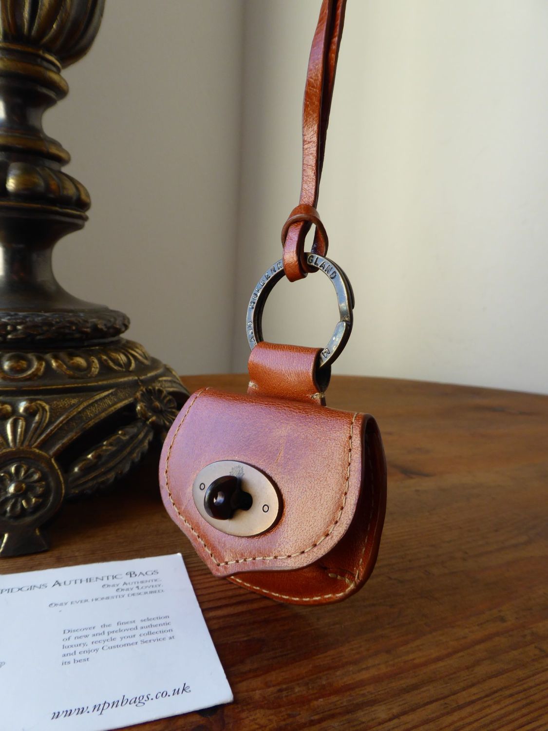 Mulberry Vintage Locked Mini Pouch in Oak Antique Glace Leather - SOLD