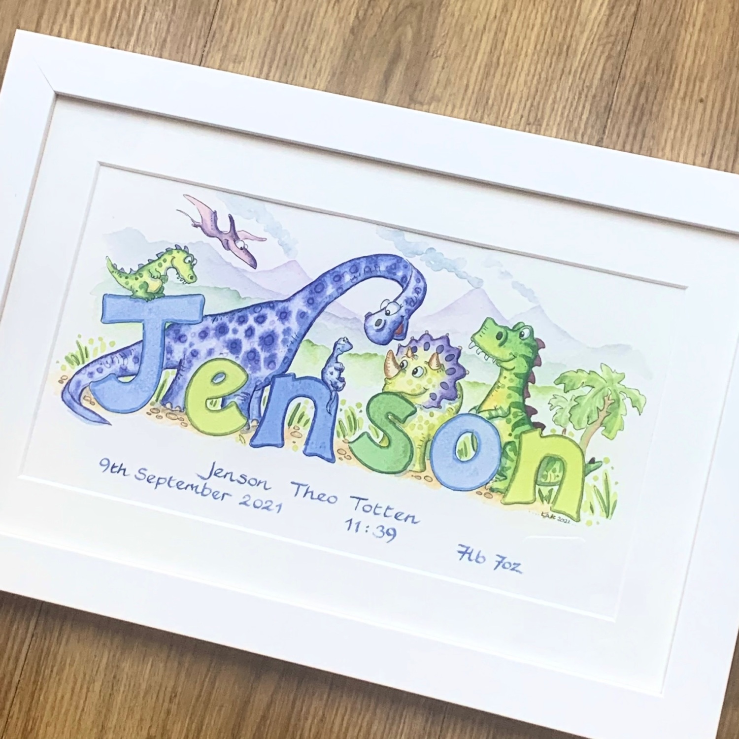 Personalised name paintings - original watercolours by Baby Name Pictures