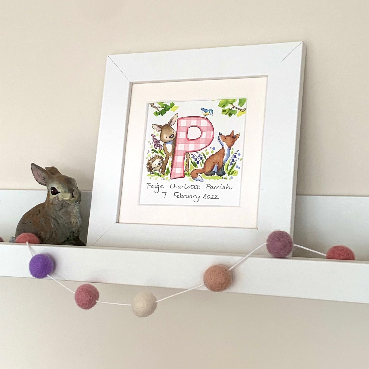 Personalised name paintings - original watercolours by Baby Name Pictures