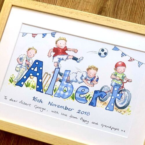 Personalised Boys Name Pictures | Bespoke & Unique Baby Gifts UK