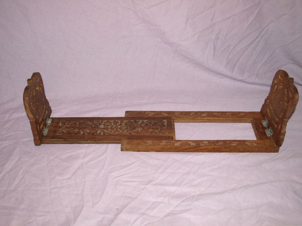 Carved Wooden Folding Book Slide Book Stand Book Shelf Book Rest ...