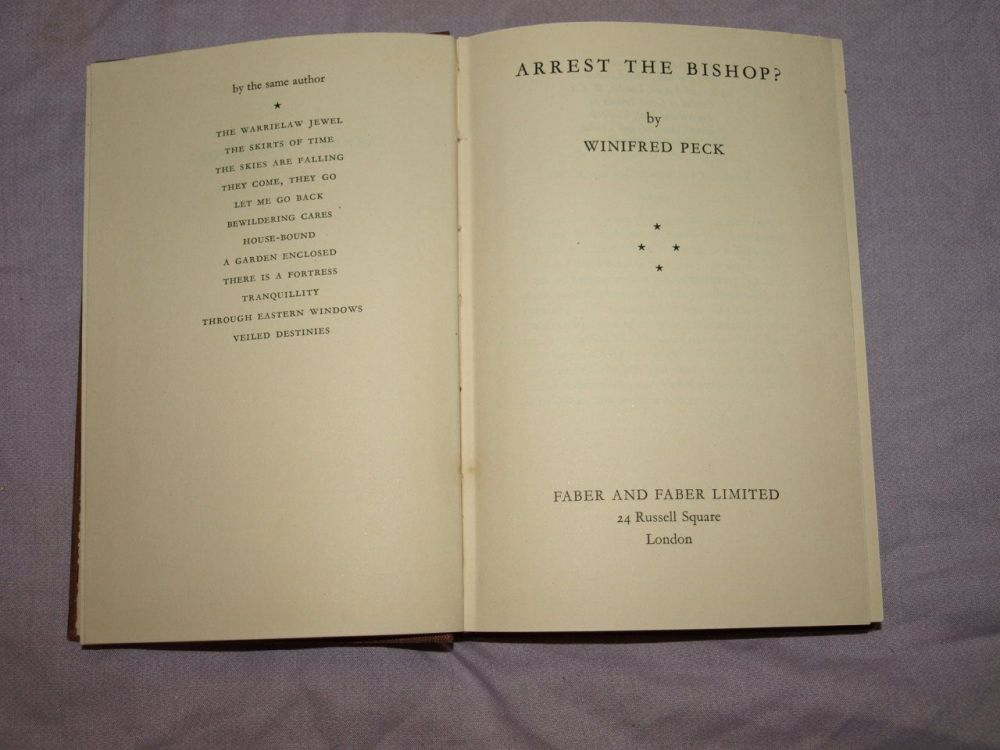 Arrest The Bishop ? by Winifred Peck