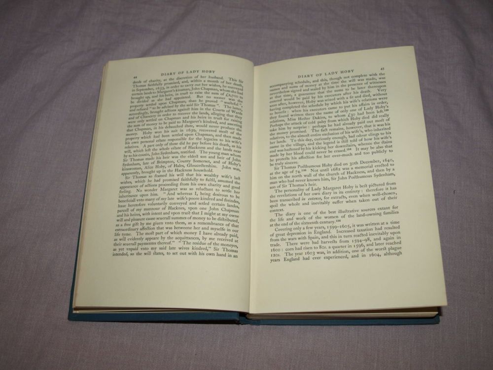 Diary of Lady Margaret Hoby 1599-1605. Dorothy M Meads.