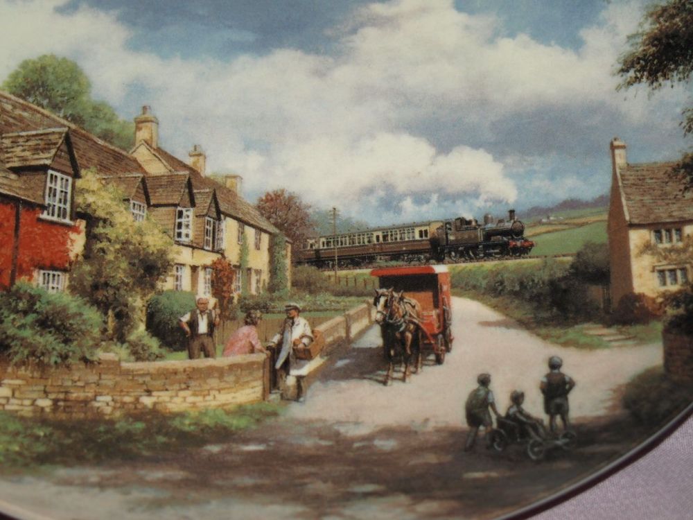 Our Village Street By Don Breckon, Railway Memories Limited Edition Plate.