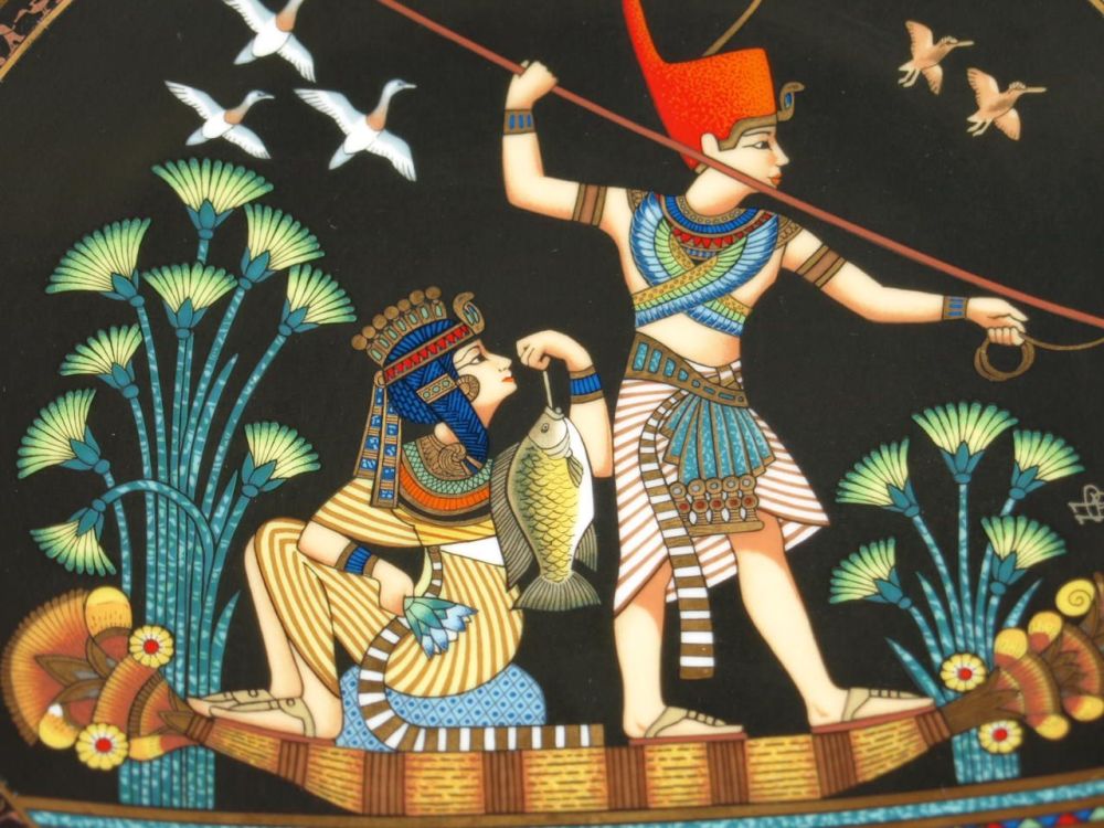 Osiris Porcelain Collectors Plate ‘Fishing On The Nile’.