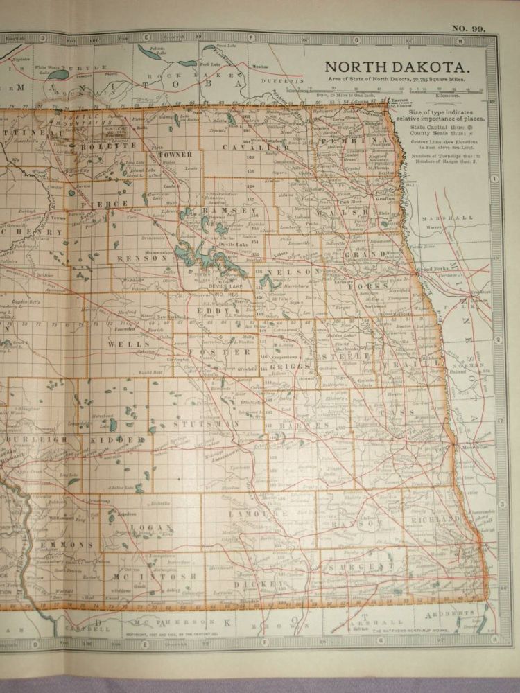 Map of North Dakota, 1903.