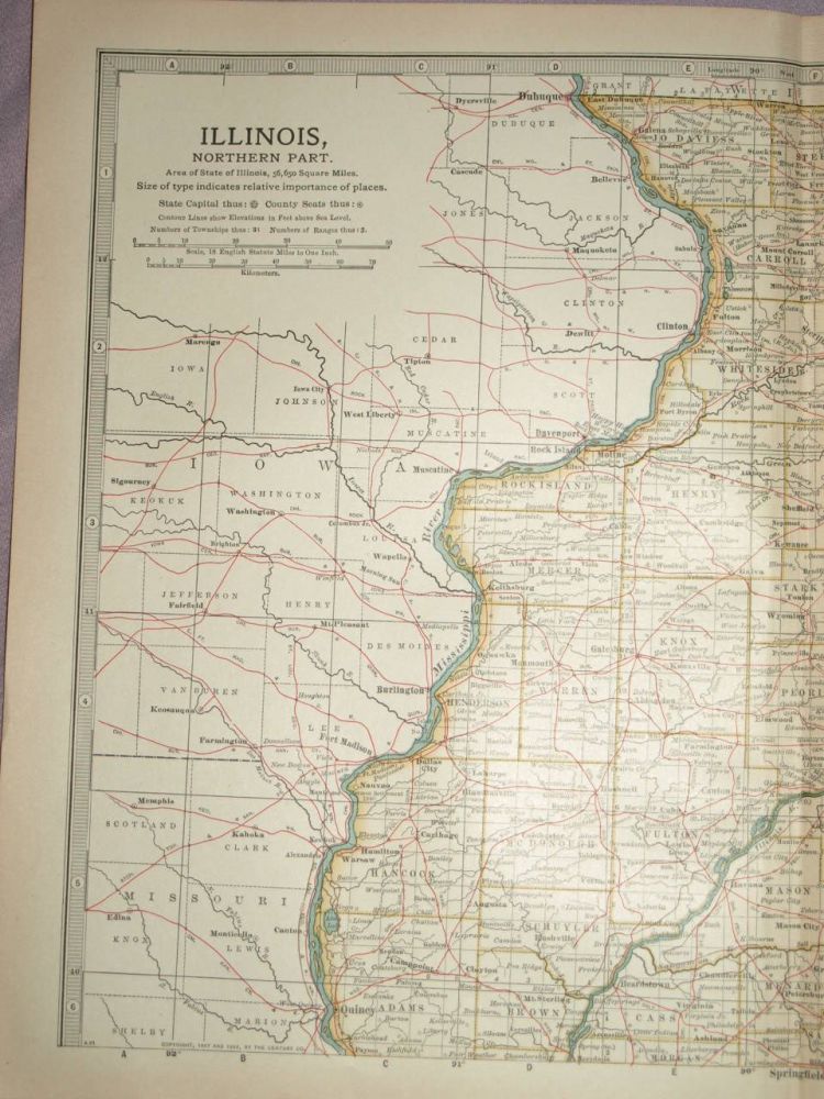 Map of Illinois, Northern Part, 1903.