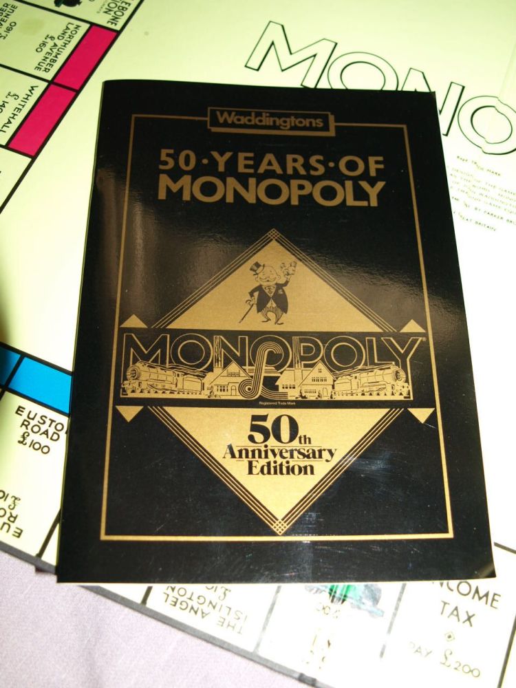 Monopoly Board Game 50th Anniversary Edition.