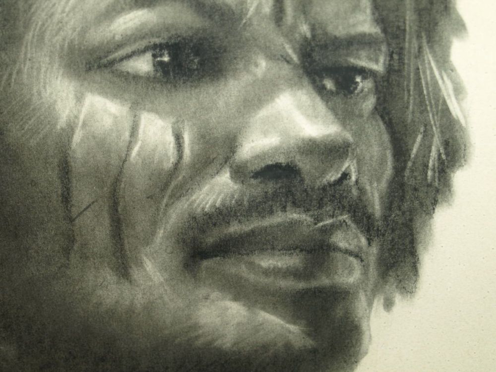 Ethiopian Man Pencil Drawing by Adis Gebru