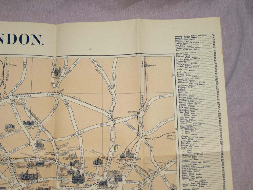 Picture Map of London by Samuels Ltd, 1950s.