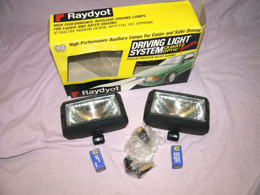 Raydyot Spot Lamps. New, Boxed. Retro 1980s 1990s Classic Car.