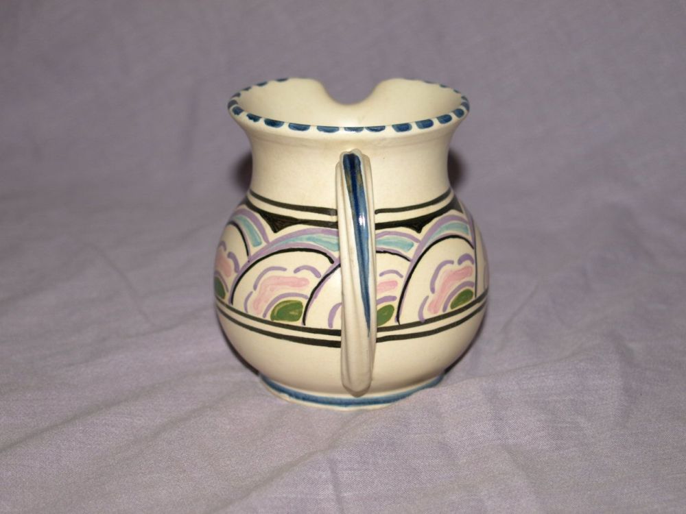 Honiton Pottery Jug, Eastern Scroll Pattern.