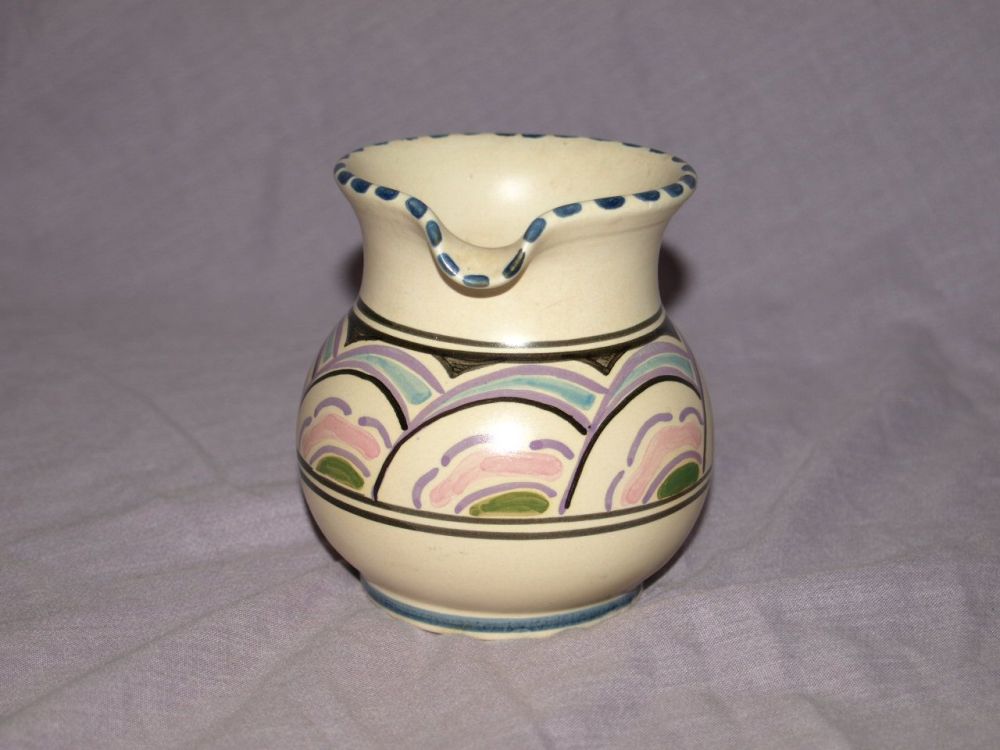 Honiton Pottery Jug, Eastern Scroll Pattern.