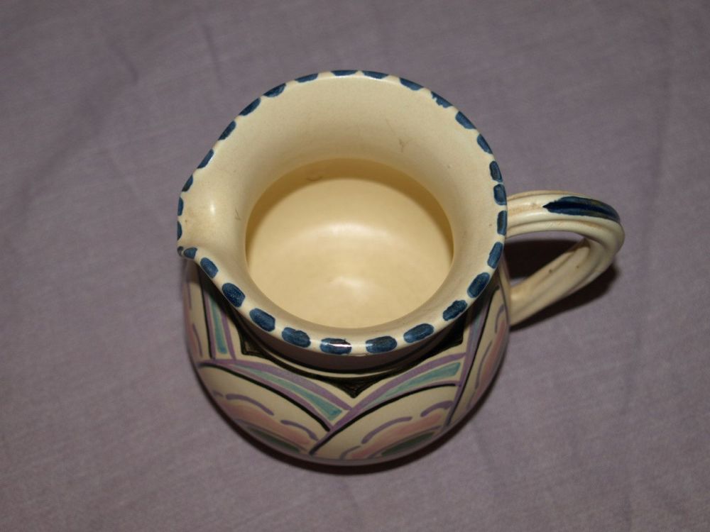 Honiton Pottery Jug, Eastern Scroll Pattern.