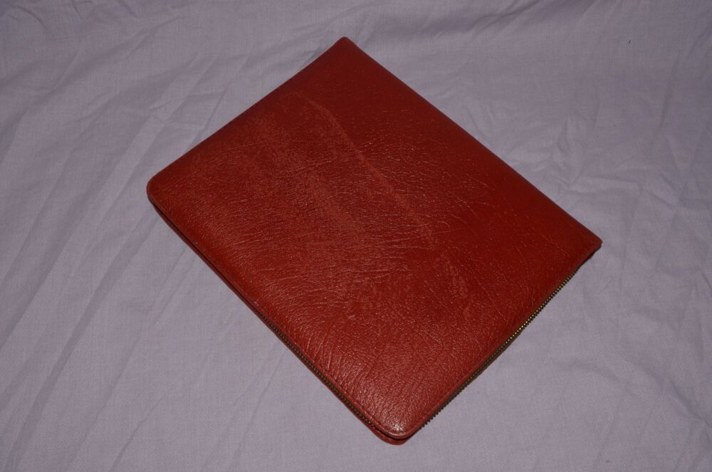 Vintage Red Leather Writing Stationary Case.