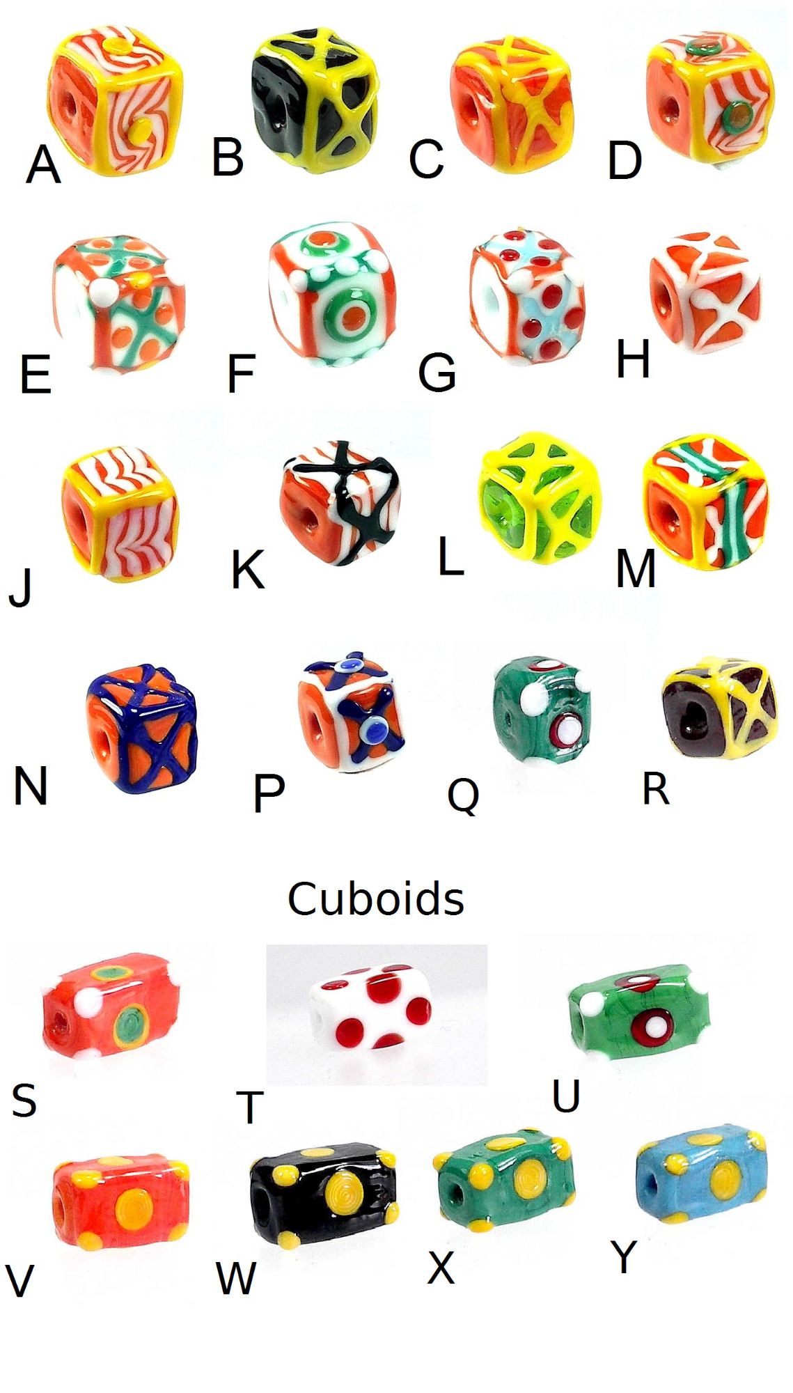 Cube and cuboid beads from finds at Pleidelsheim