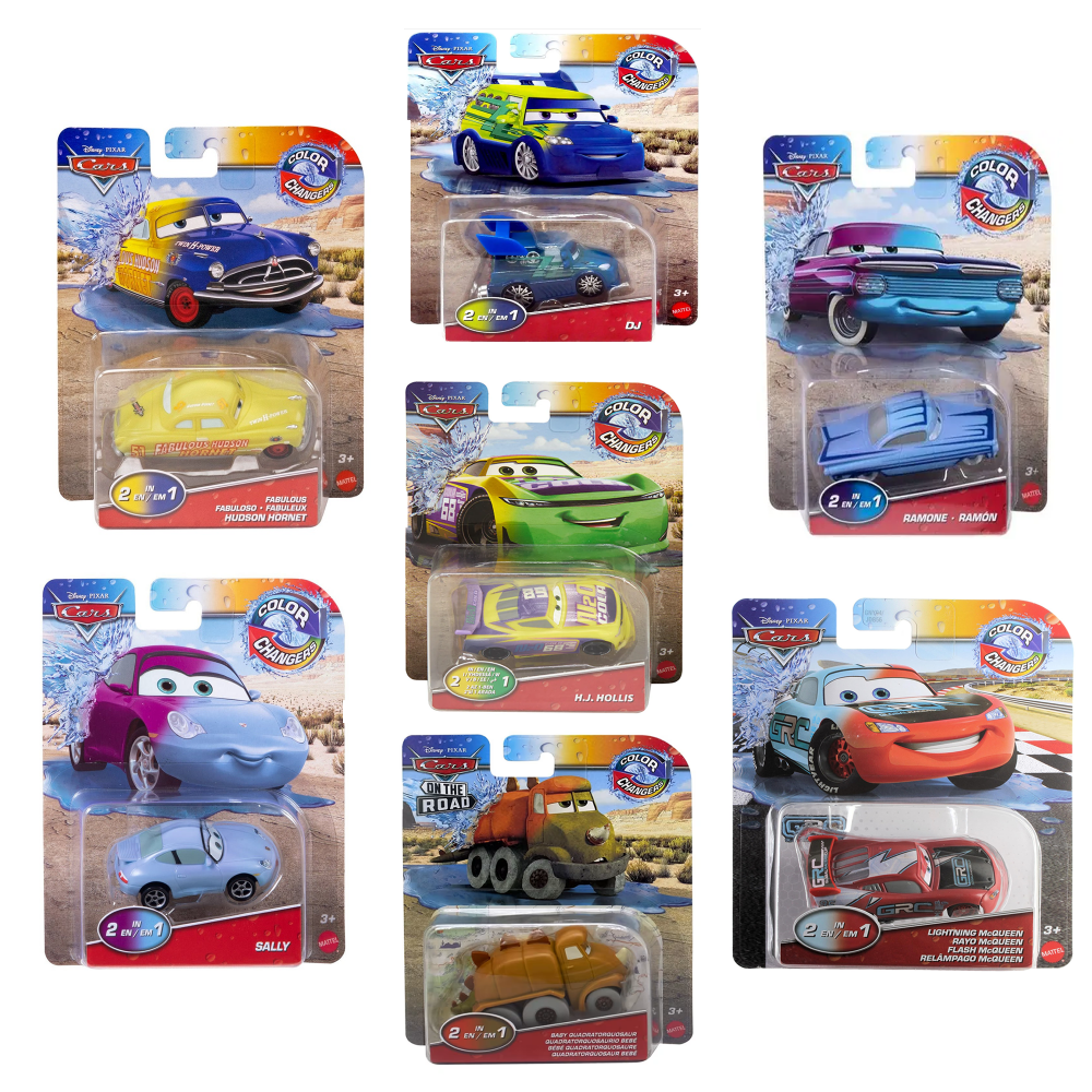Disney Pixar Cars On The Road Color Changers Vehicle | 1:55 Scale 2-in ...