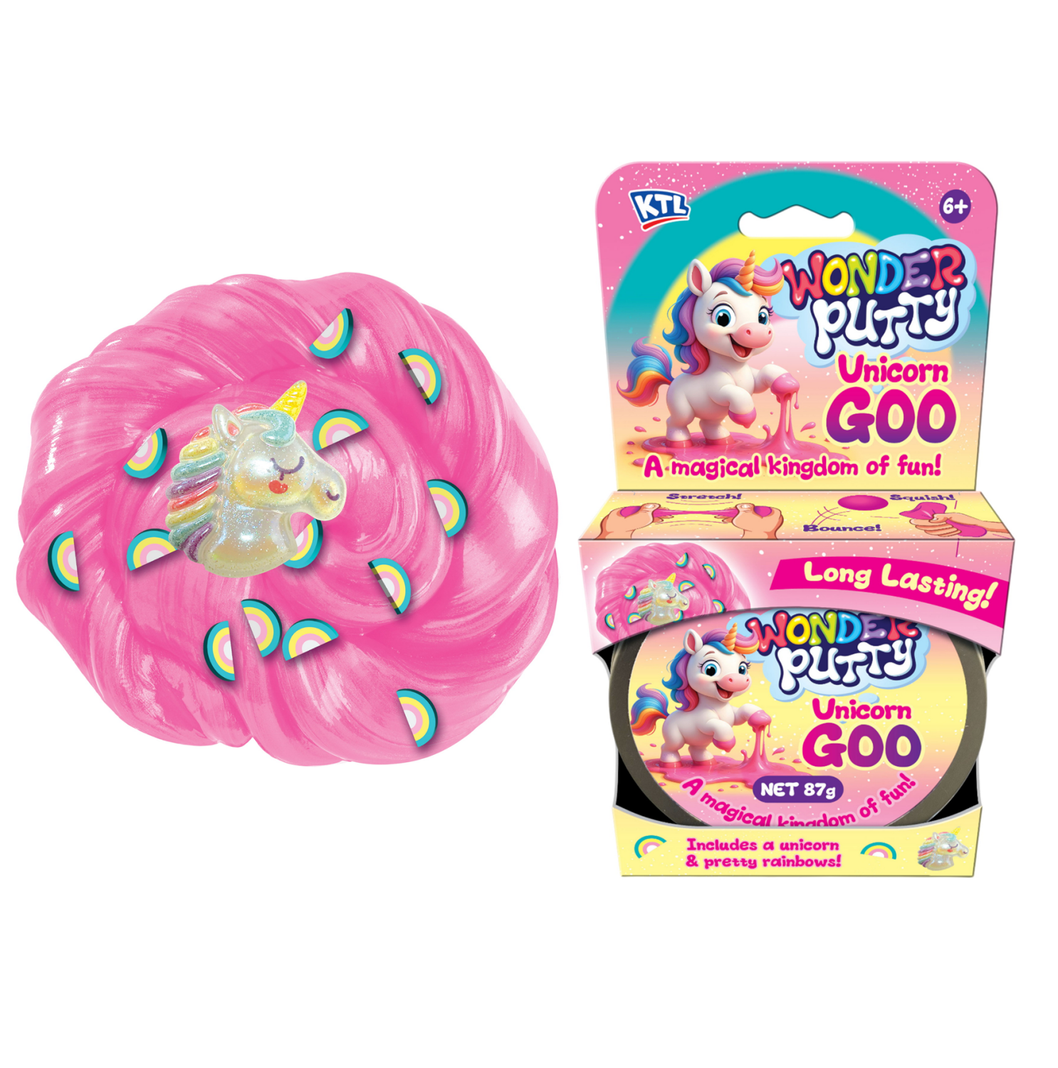 Wonder Putt Unicorn Goo | Pink Slime with Charm Ages 6+