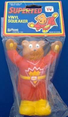 Superted Vinyl Squeaker Toy - NEW