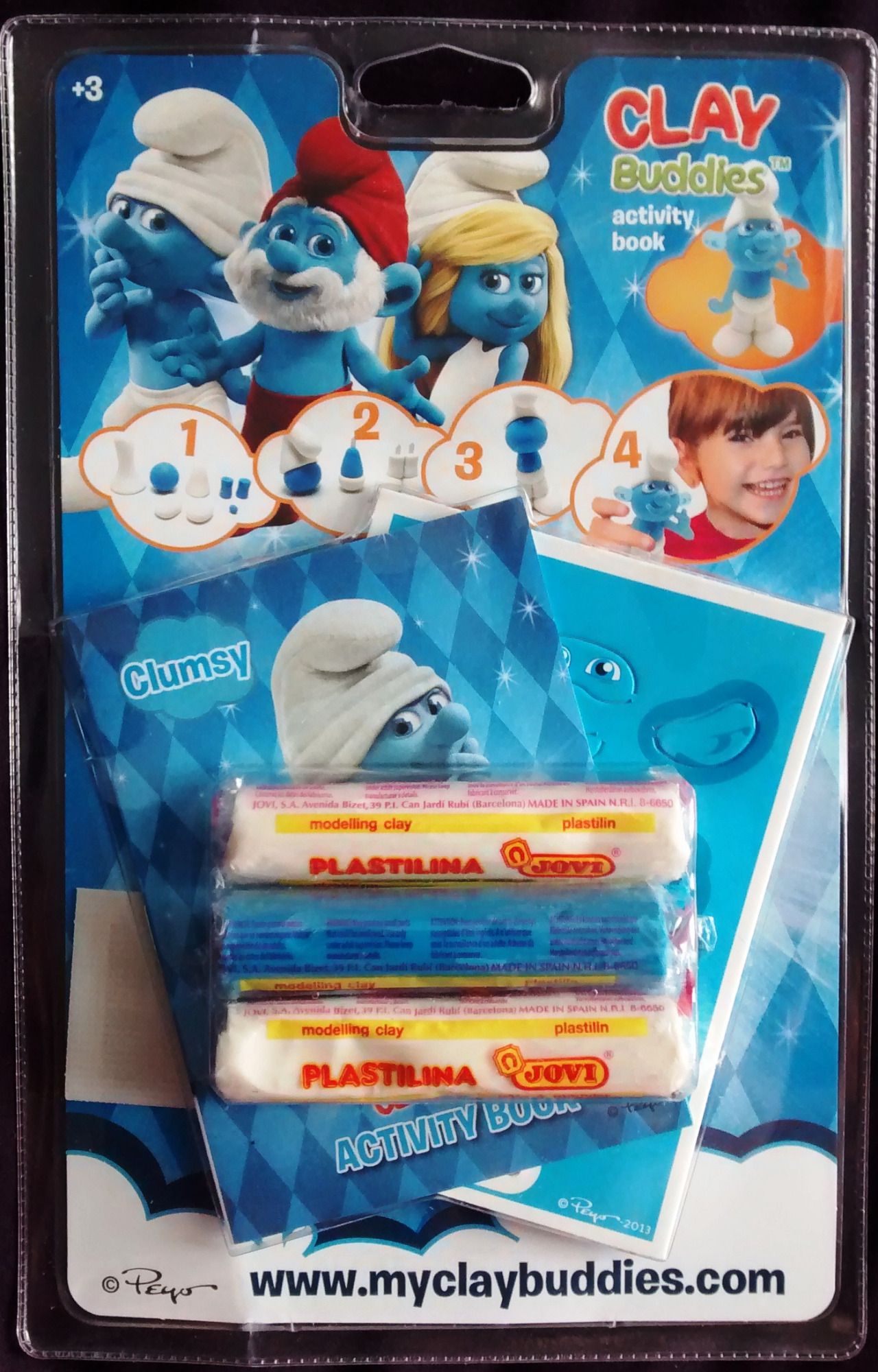 Clay Buddies - The Smurfs : Clumsy Smurf - 2013 - NEW