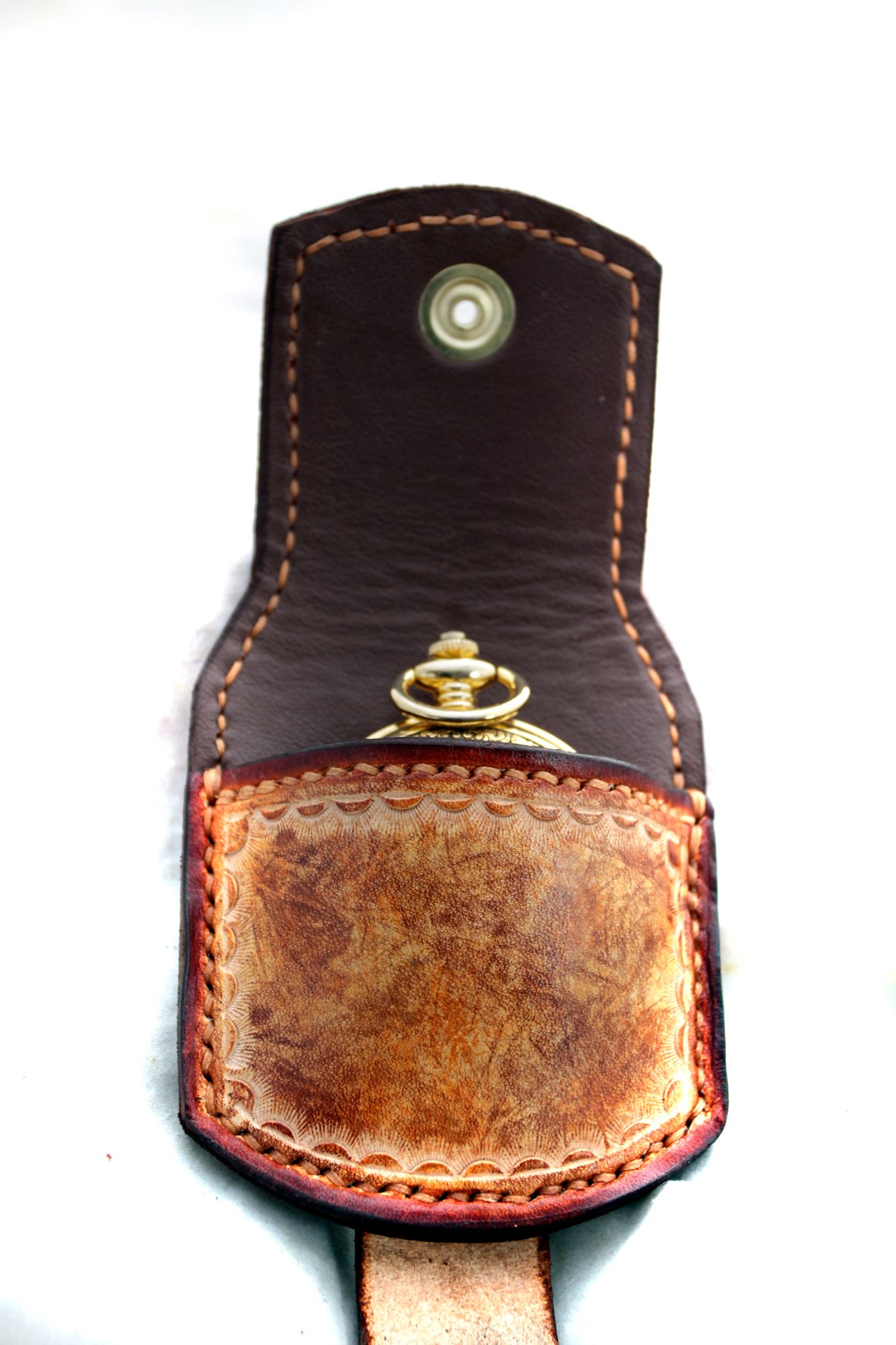 Handmade Leather Pocket Fob Watch Pouch