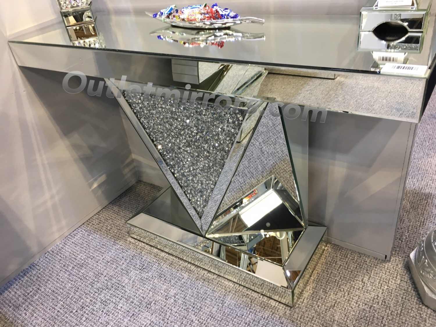 mirrored console table in many sizes and styles. silver mirror, mirror ...