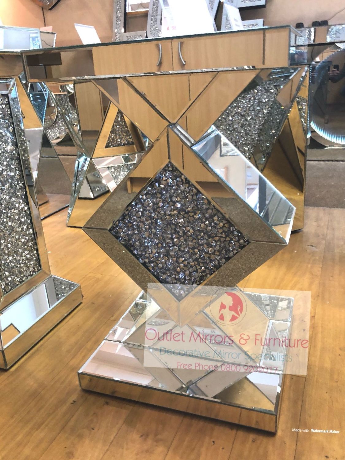 crush Sparkle wall mirrors and mirrored sparkle furniture