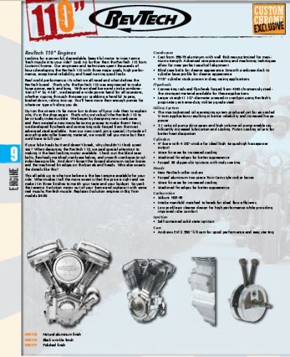 RevTech Engine 110"...( Replacement upgrade for Harley Davidson engine ...