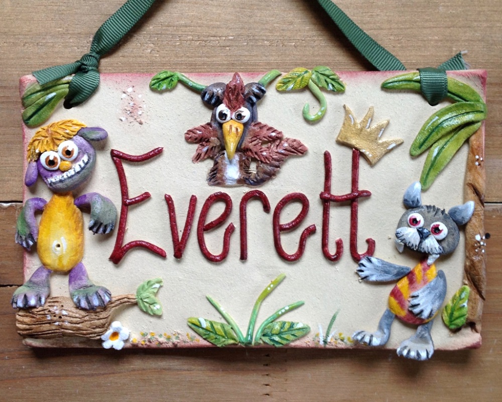 Personalised whimsical ceramics, house signs, sculptures, plaques ...