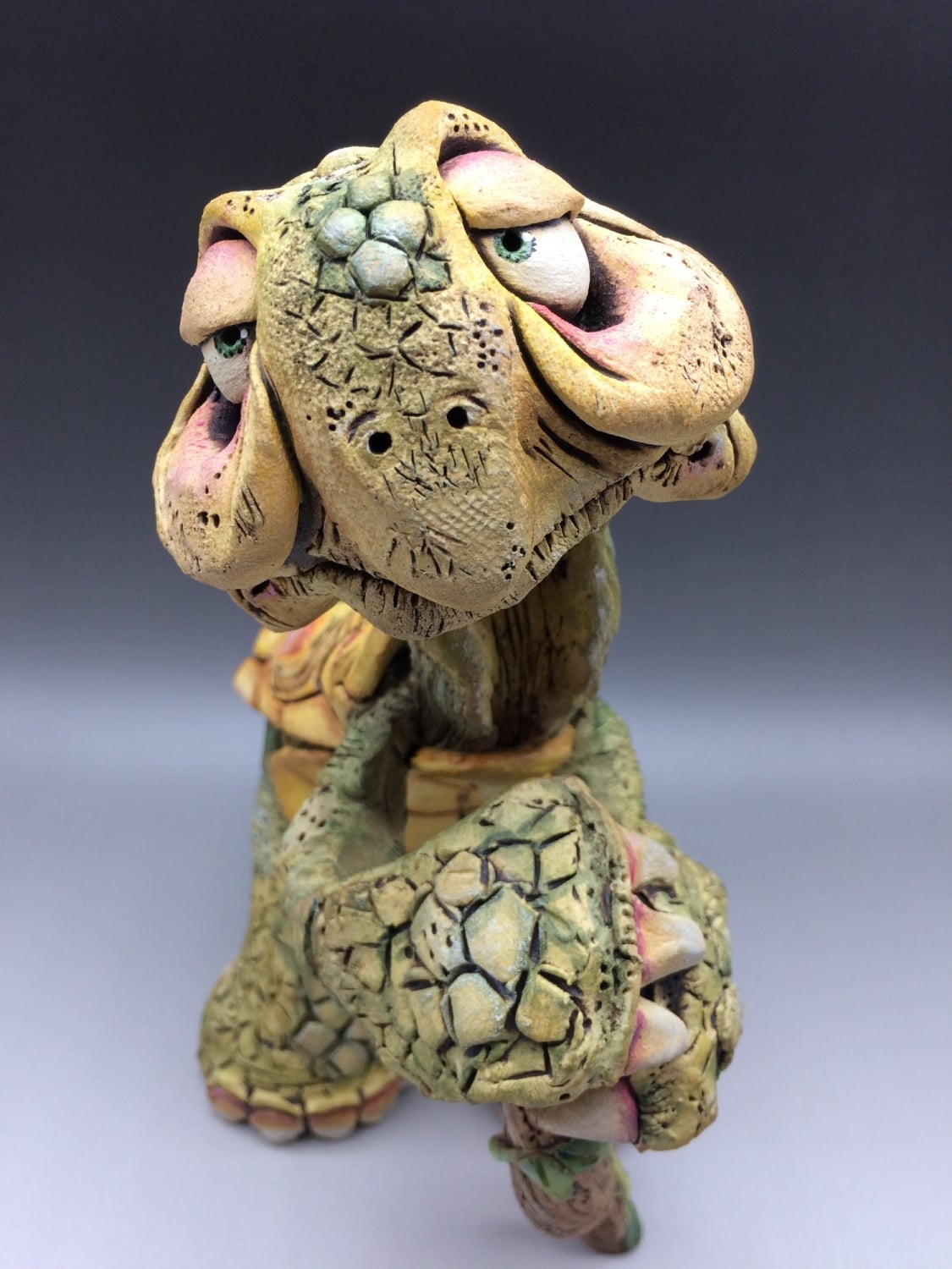 Tortoise Sculpture, Ceramic Pottery Stoneware Ornament