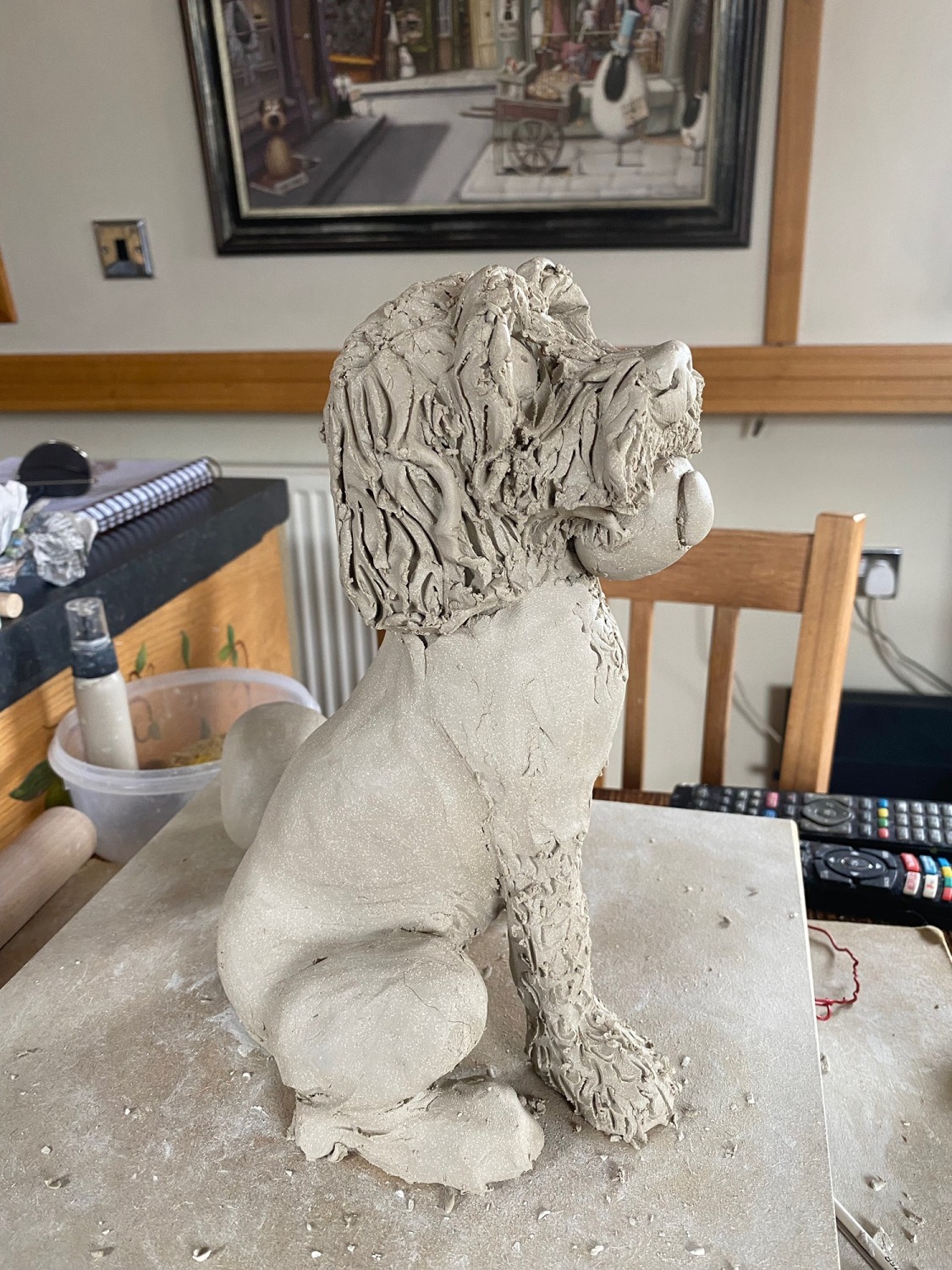 Custom Pet Sculptures, ceramic and hand made.