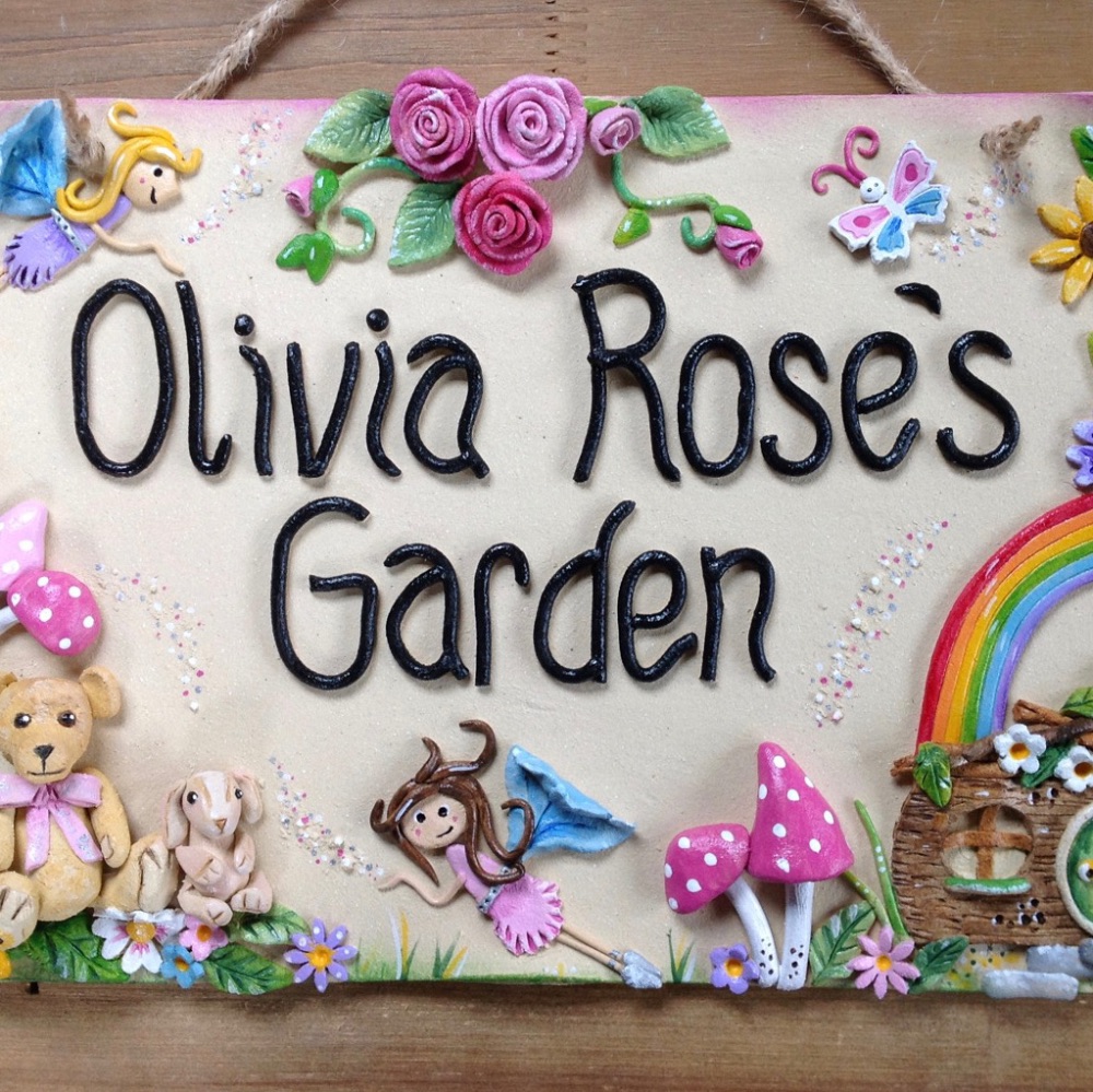 Personalised whimsical ceramics, house signs, sculptures, plaques ...