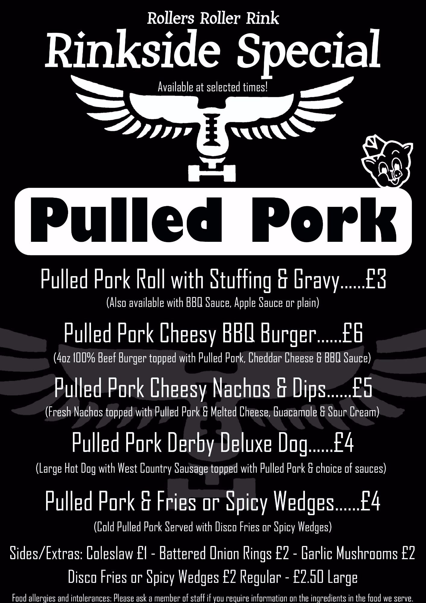 Pulled Pork Menu