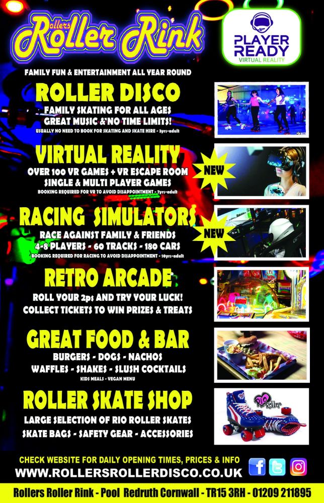 Rollers Roller Rink Pool. Redruth Cornwall