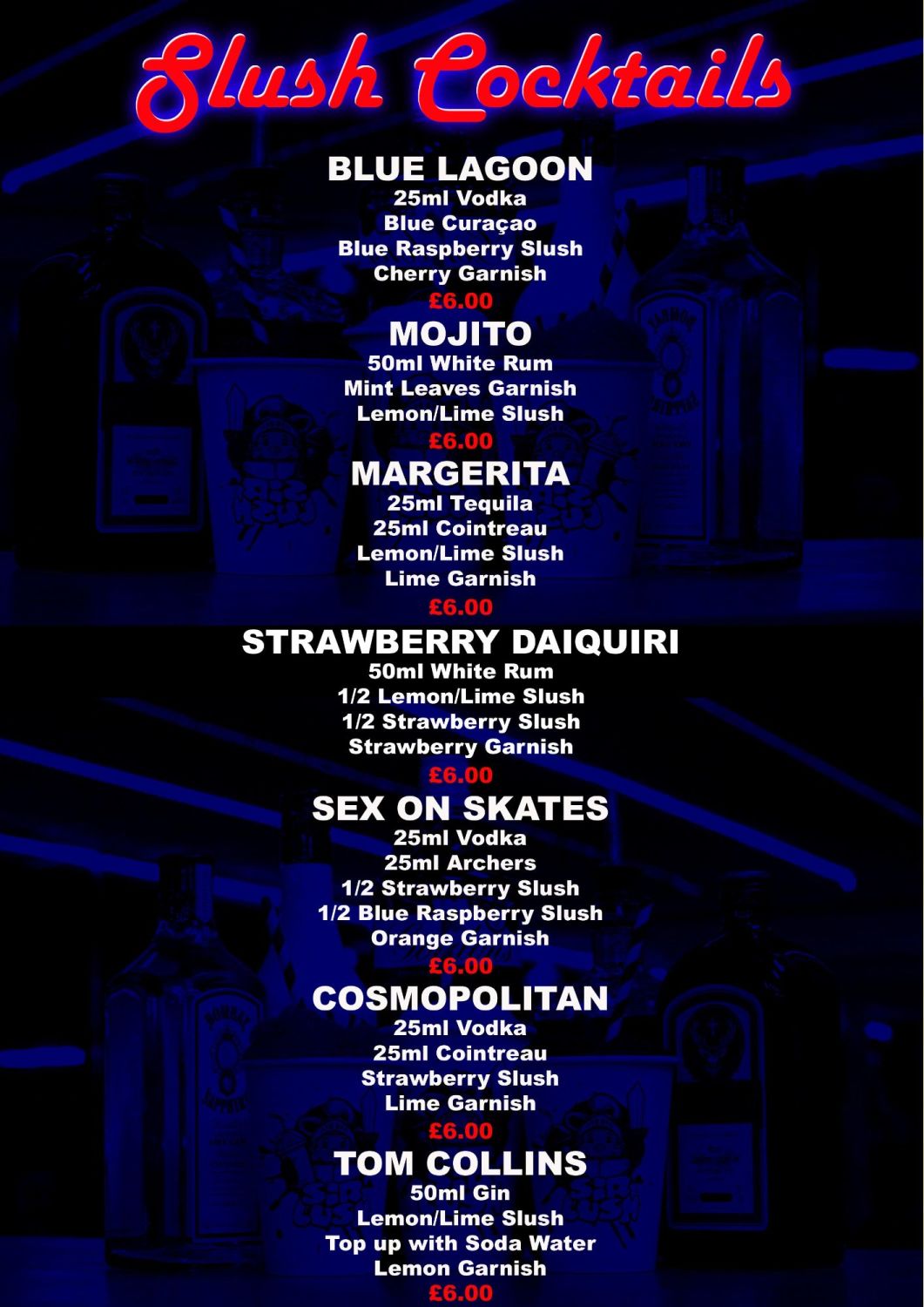 Roller Disco Menu