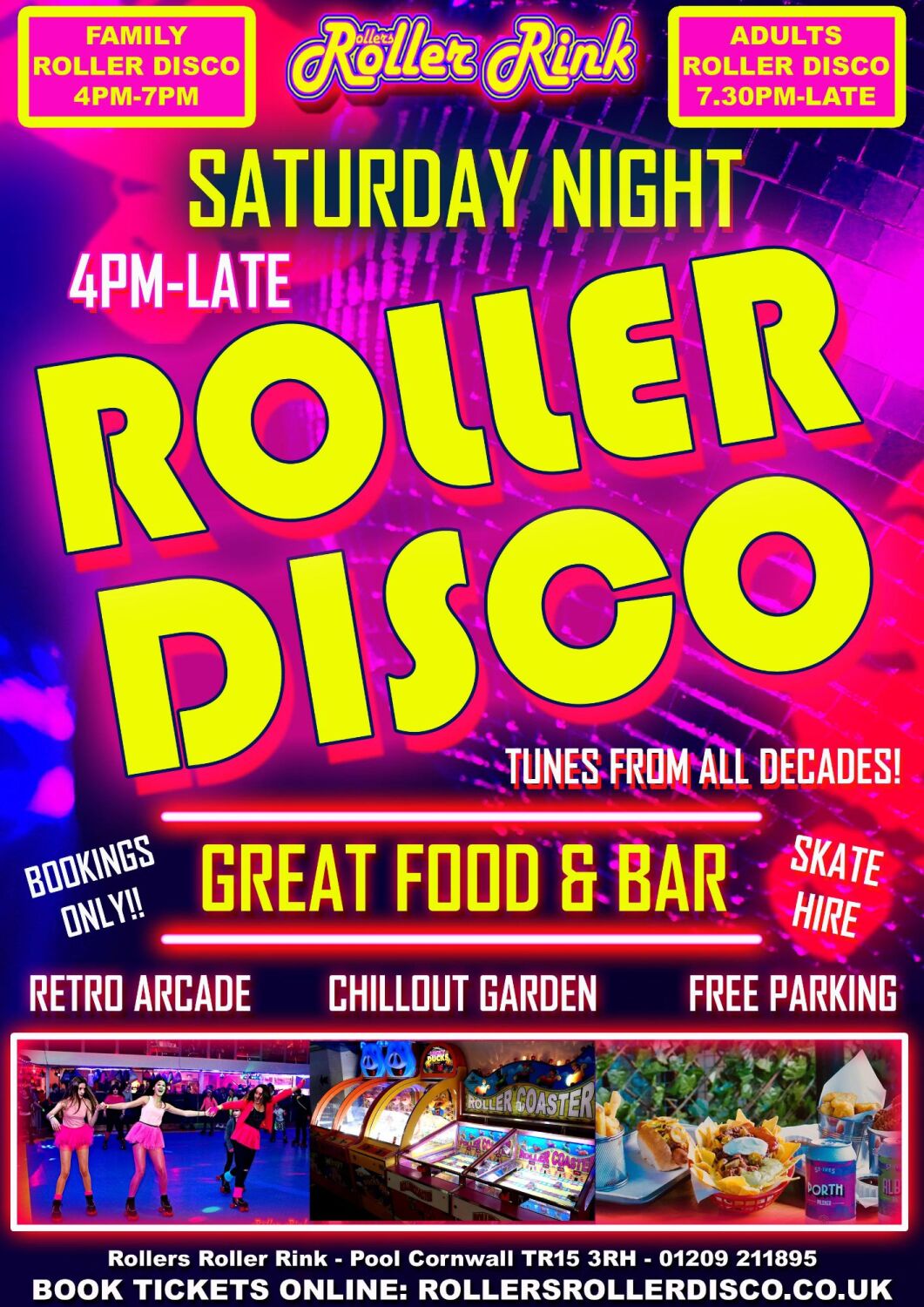 Rollers Roller Rink Pool. Redruth Cornwall