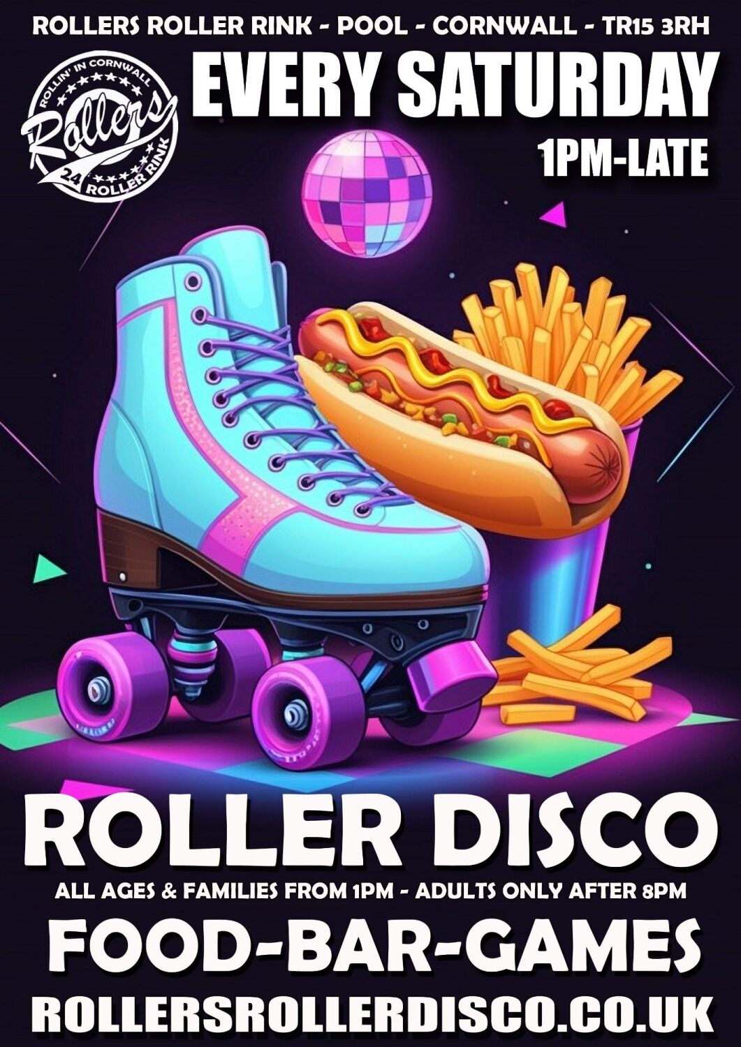 Rollers Roller Rink Pool. Redruth Cornwall