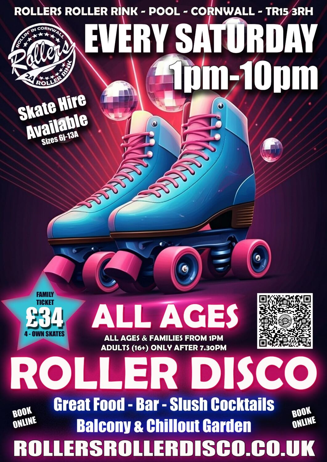 Rollers Roller Rink Pool. Redruth Cornwall
