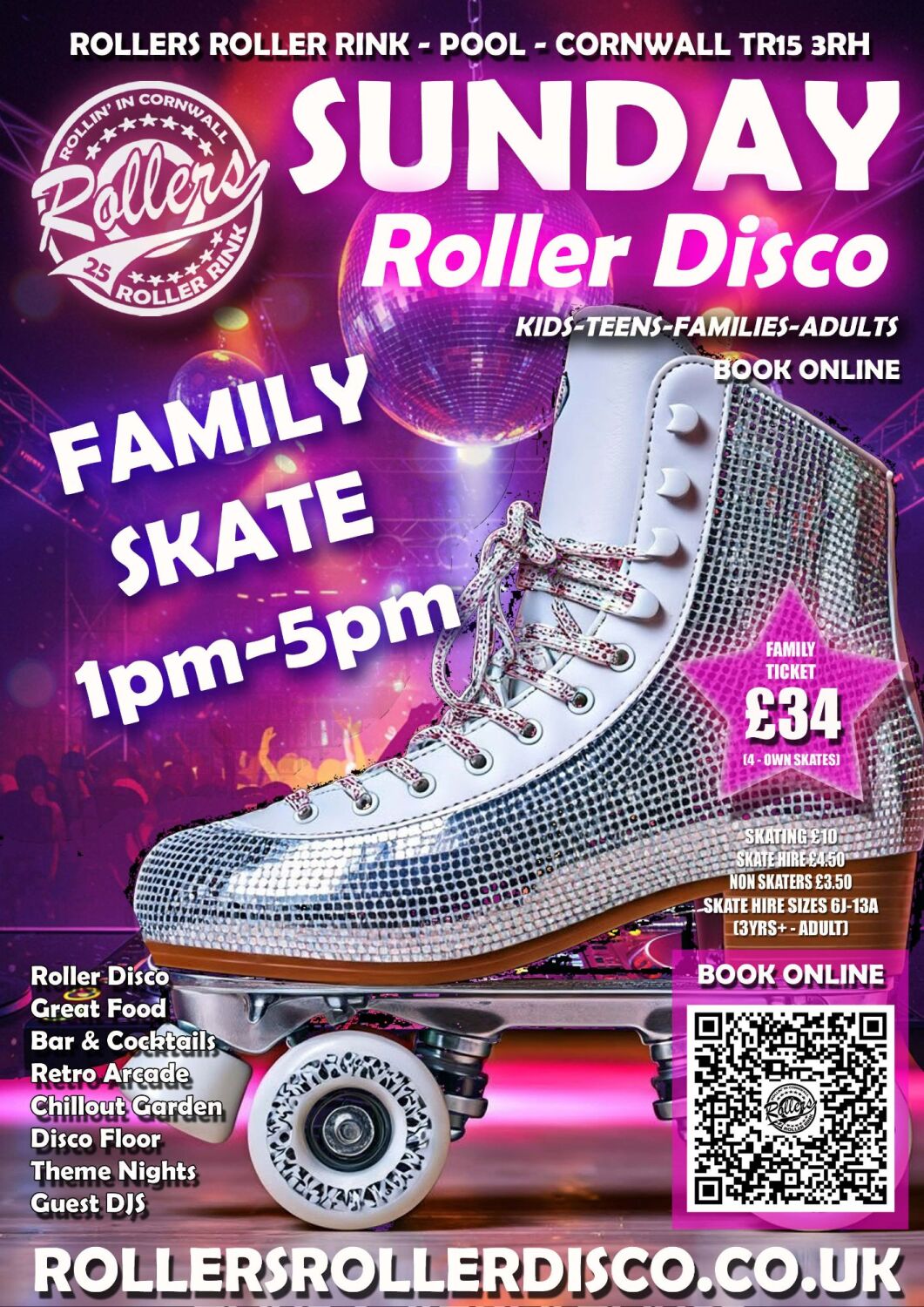 Rollers Roller Rink Pool. Redruth Cornwall