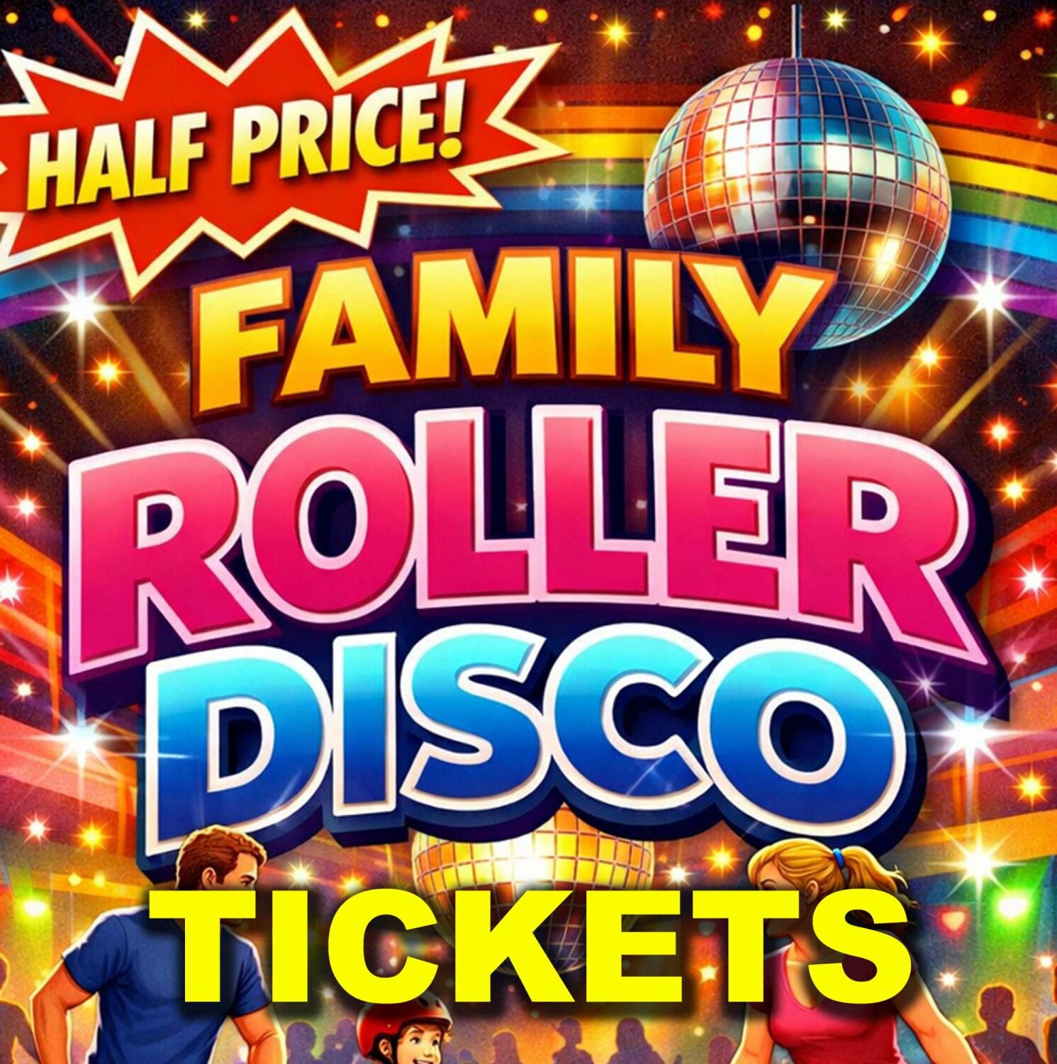 Half Price Family Roller Disco Skating Tickets Cornwall