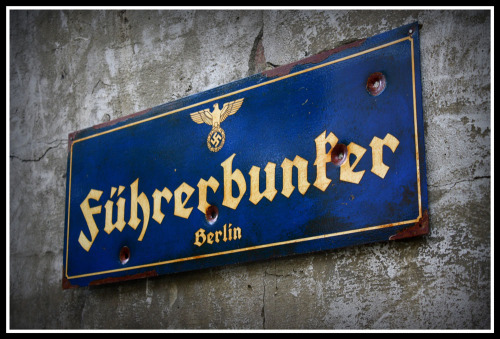 Führerbunker steel sign vintage WWII Adolf Hitler bunker sign Berlin ...